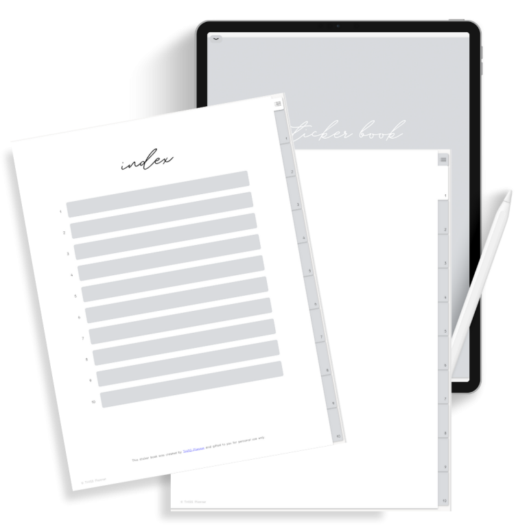 Free Digital Sticker Book for your Digital Stickers 01 – THISS Planner