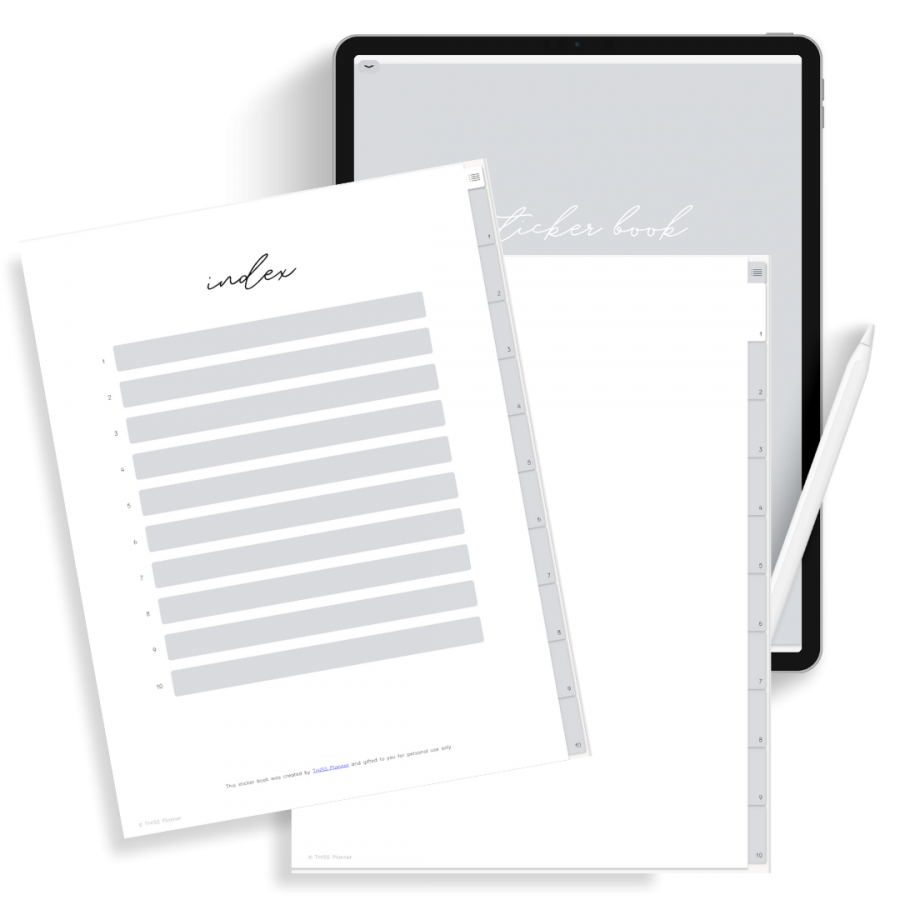 Free Digital Sticker Book for your Digital Stickers 01 – THISS Planner